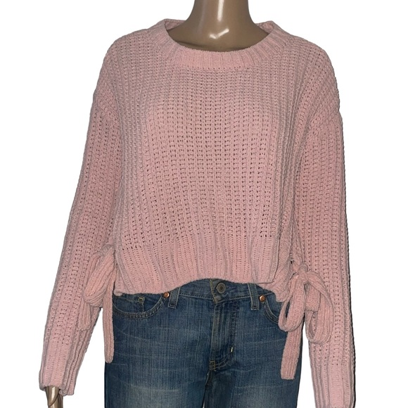 Candie's | Sweaters | Candies Chunky Knit Side Tie Cropped Sweater ...